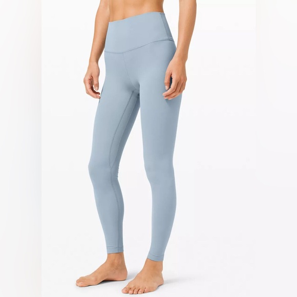 lululemon athletica | Pants & Jumpsuits | Lululemon Light Blue Leggings ...